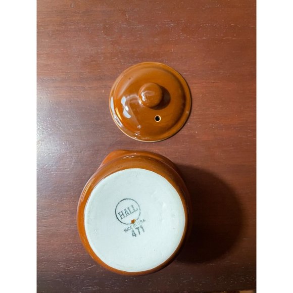 Hall | Kitchen | Vintage Hall Pottery Covered Crock Bean Pot 47 Made In ...